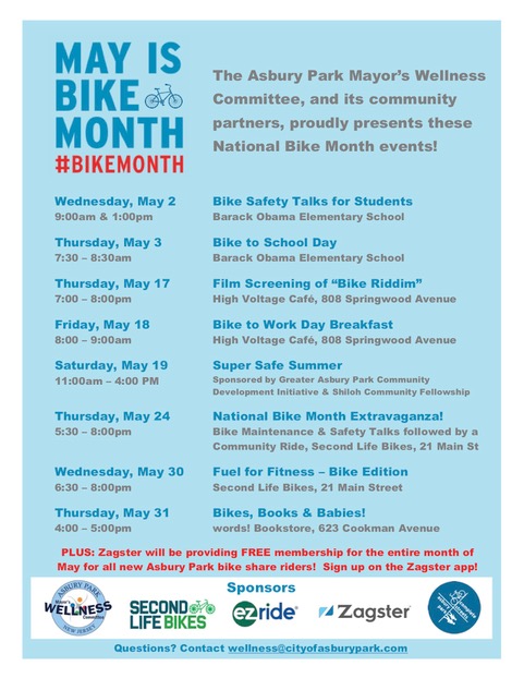 Asbury Park Events for May, National Bike Month - Asbury Park Complete ...